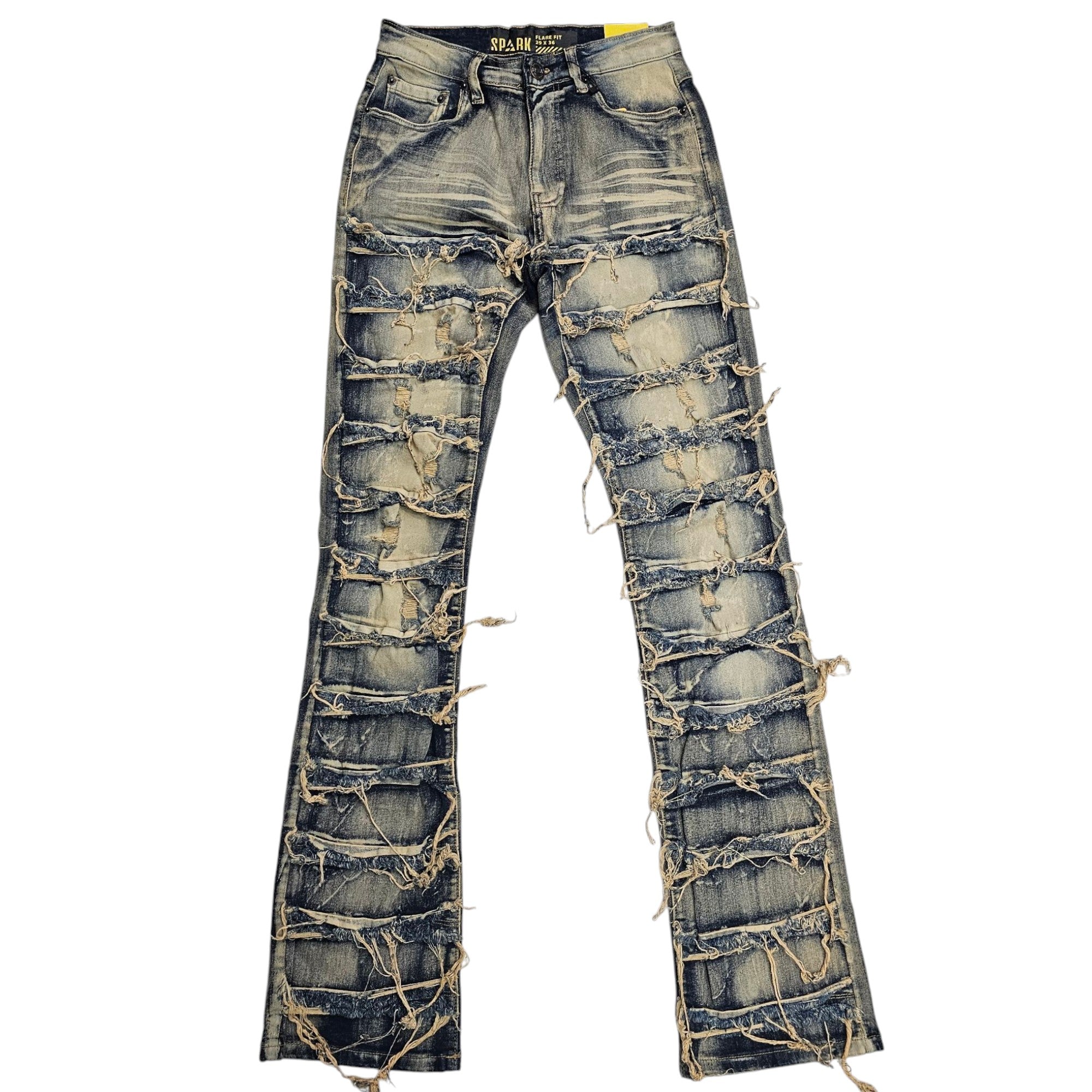 SPARK STRETCH FLARE JEANS DARK INDIGO S3016 – ROS 3 CLOTHING CO.